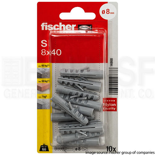 BINNISF-FISCHER BLISTER S-8 KP PLUG 10 PIECES - FISCHER (GERMANY)
